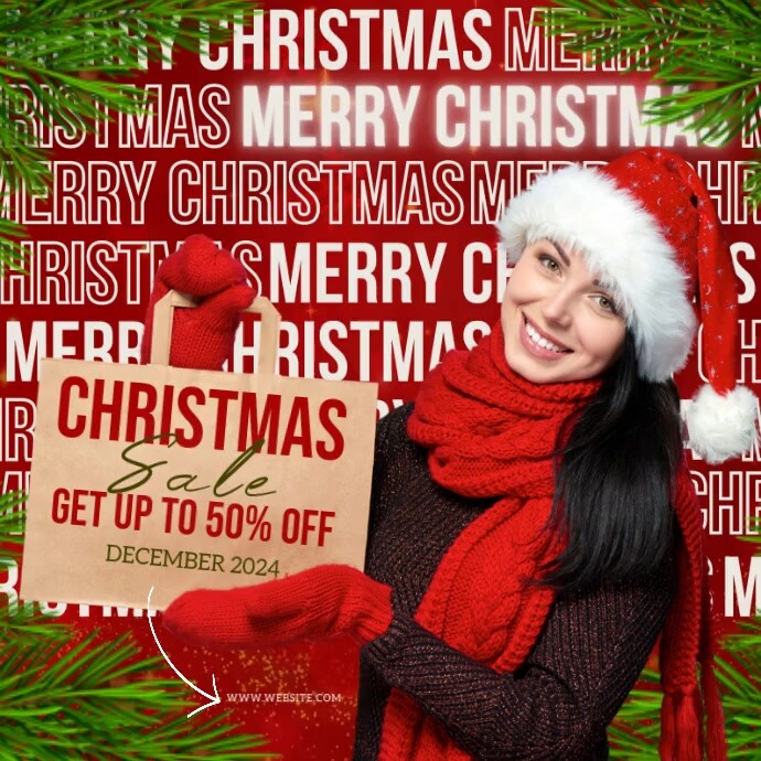 christmas sale instagram square ad template | PosterMyWall