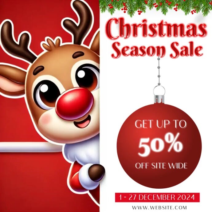Modèle christmas sale instagram square ad template | PosterMyWall