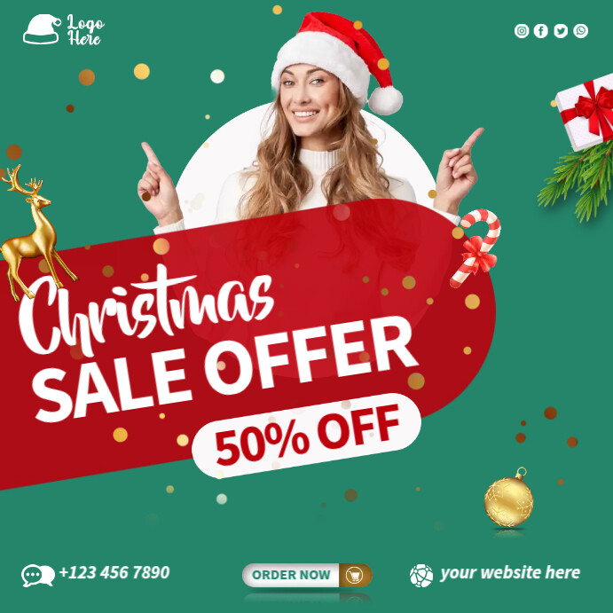 Christmas Sale Offer Template | PosterMyWall