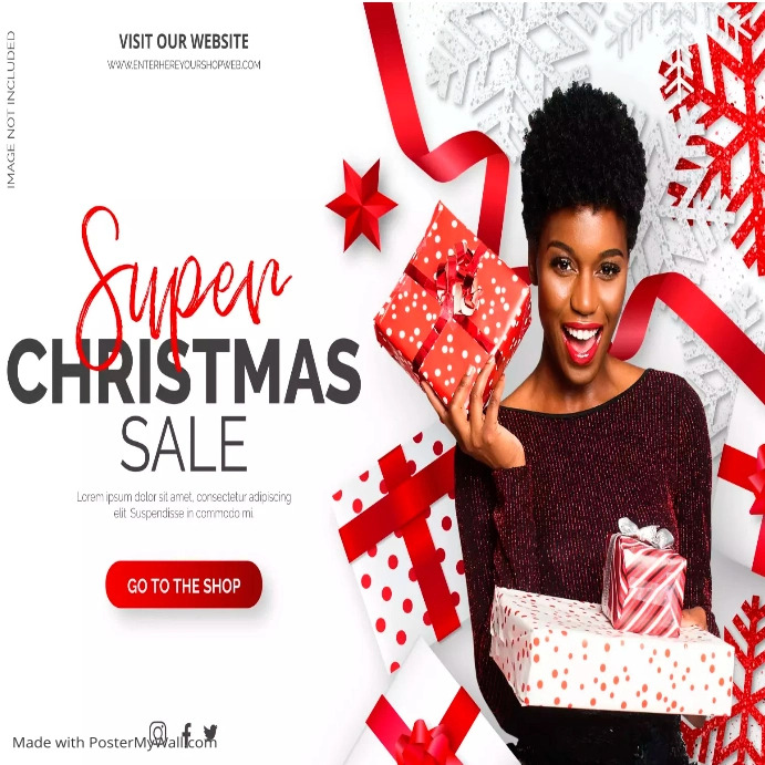 Christmas sale poster design flyer Template | PosterMyWall