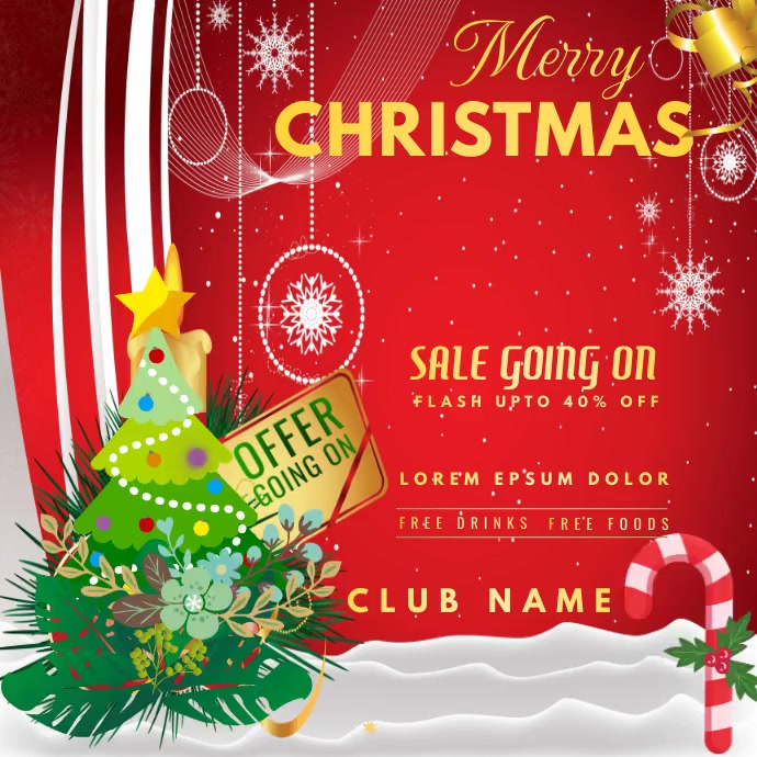 Christmas sale promo ad Template | PosterMyWall