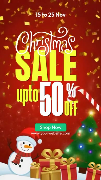 Christmas Sale Promo Up To 50% Off Template | PosterMyWall