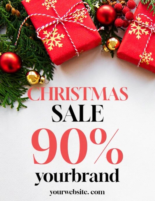Christmas Sale Promotion flyer Template | PosterMyWall