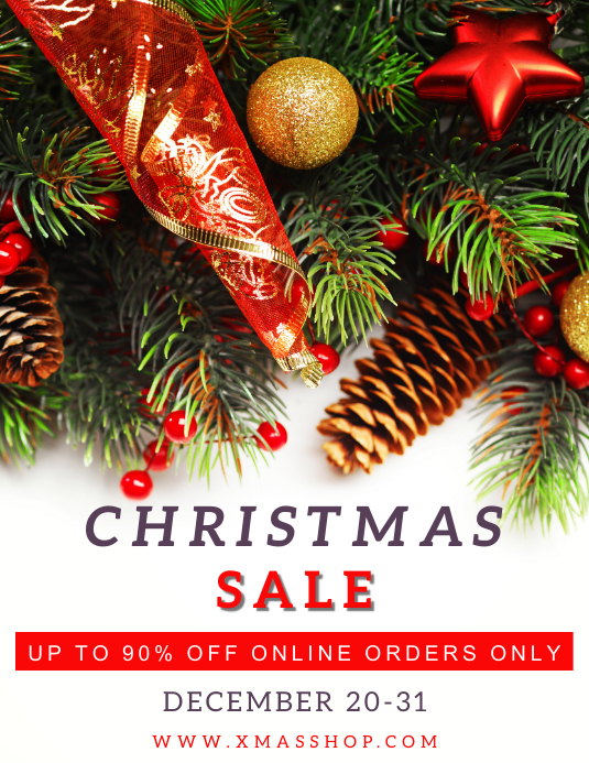Christmas Sale Promotion Flyer Template | PosterMyWall
