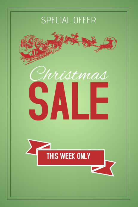 Christmas sale retail promotion flyer poster template | PosterMyWall