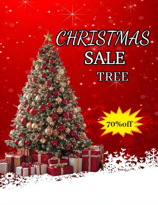 Christmas sale tree Template | PosterMyWall