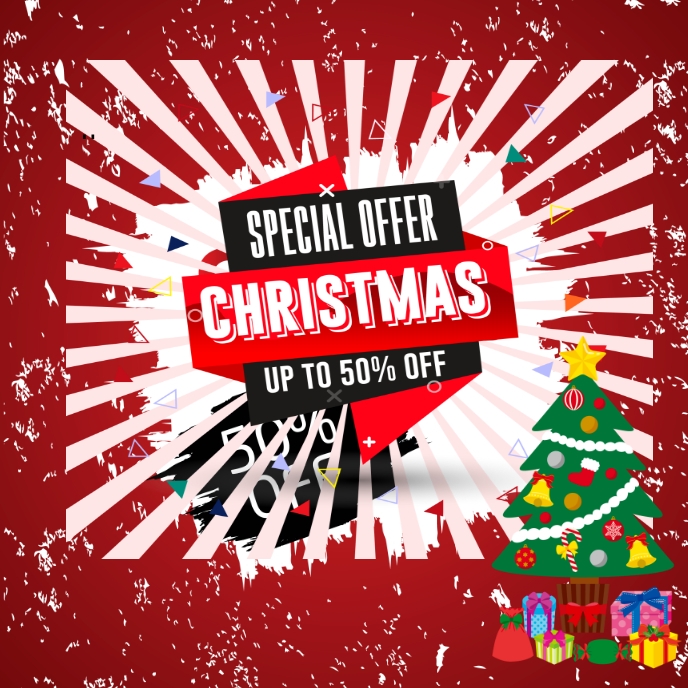 Christmas sales and discount Template | PosterMyWall