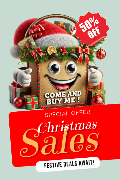 Christmas sales Template | PosterMyWall