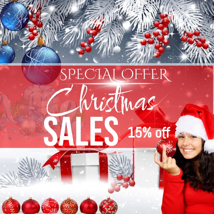 Christmas sales Template | PosterMyWall