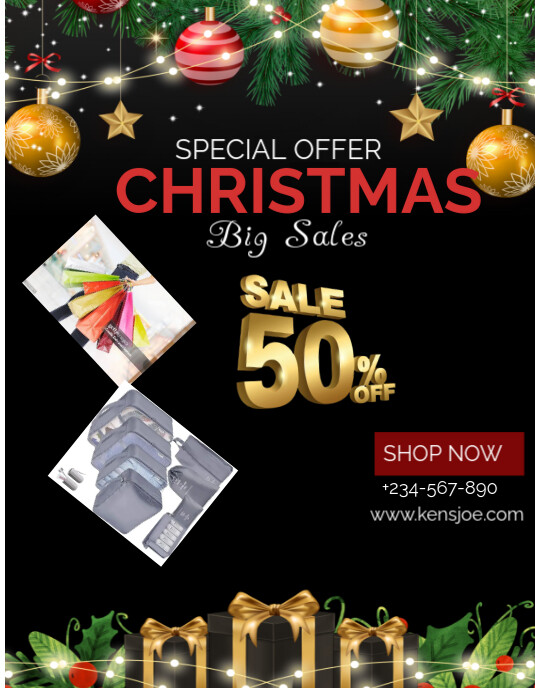Christmas sales Template | PosterMyWall