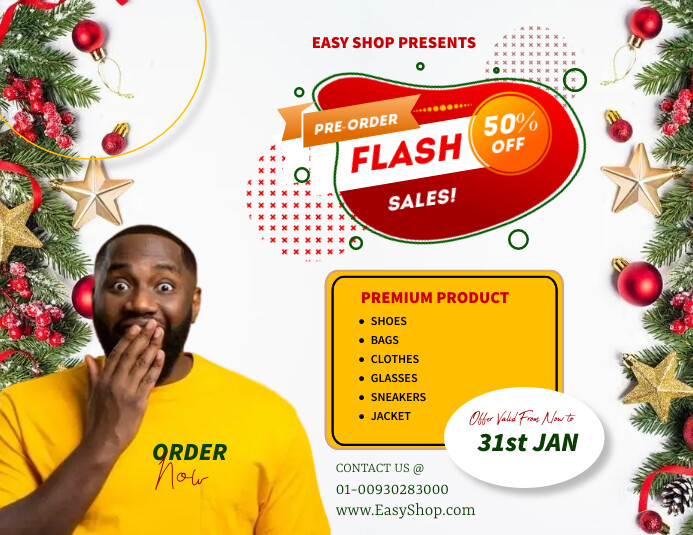 Christmas sales Template | PosterMyWall