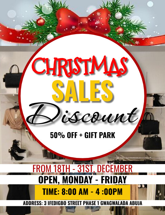 Christmas sales Template | PosterMyWall