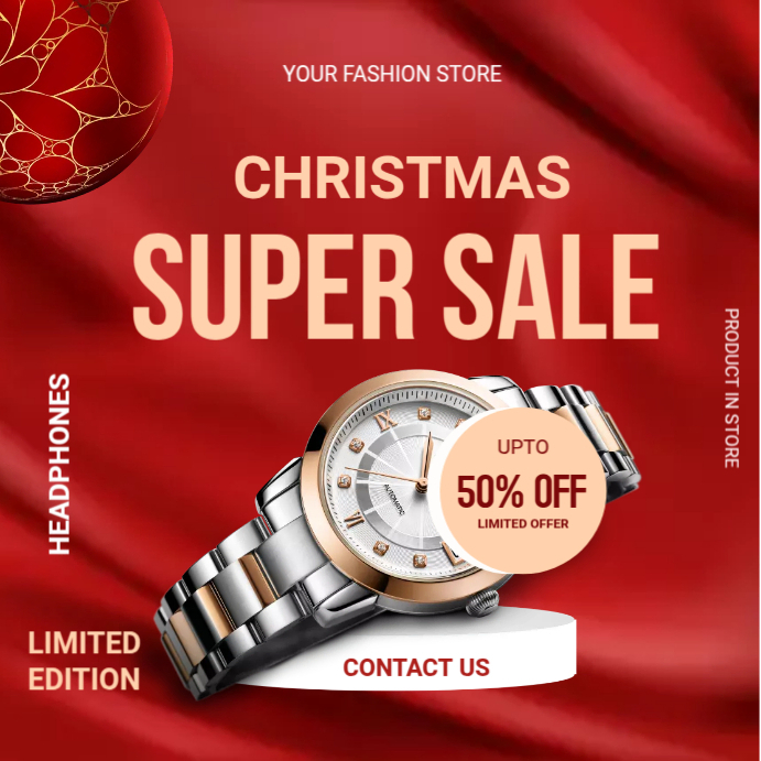 Christmas sales Template | PosterMyWall