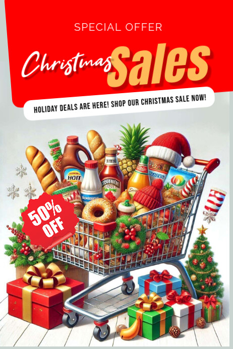 Christmas sales Template | PosterMyWall