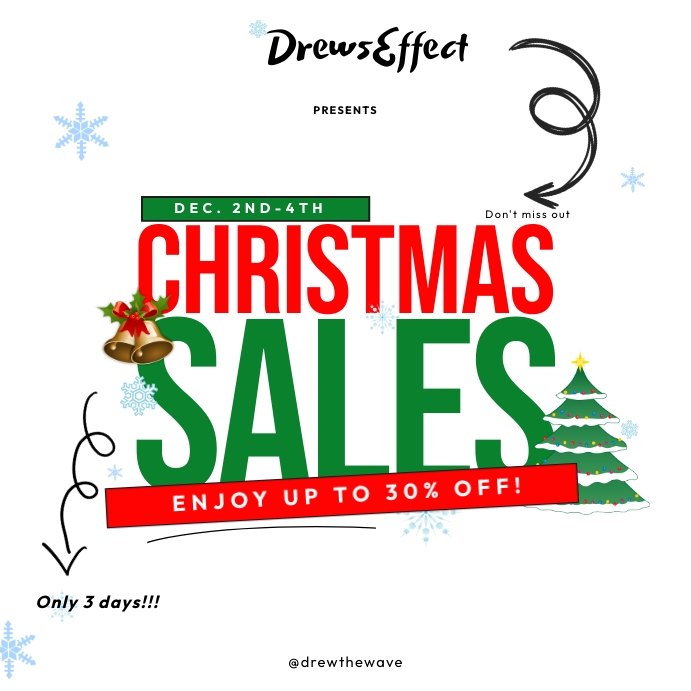 christmas sales flyer (1) Template | PosterMyWall