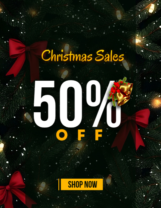Christmas sales flyer Template | PosterMyWall