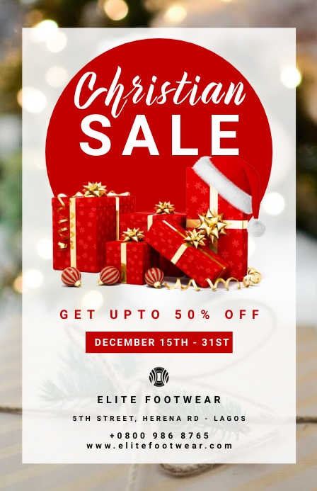 Christmas sales flyers Template | PosterMyWall