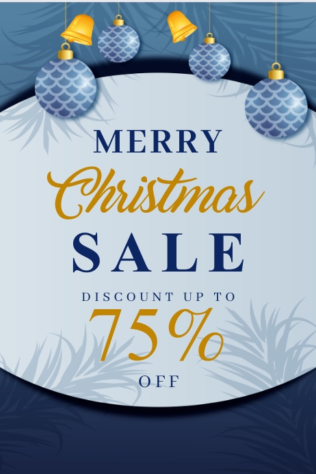 Christmas sales offer ad poster Template | PosterMyWall
