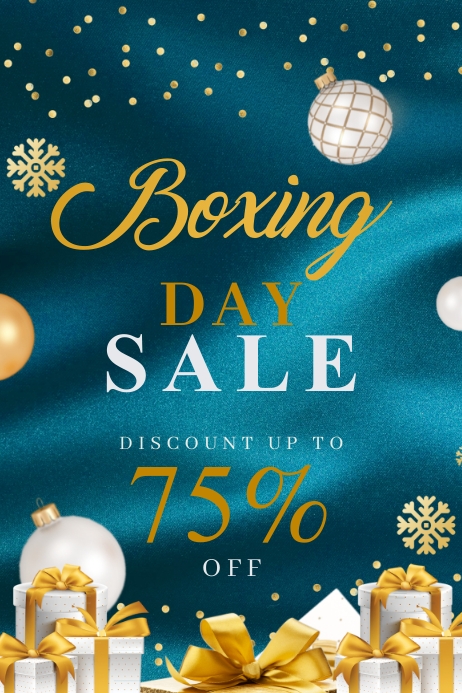Copy of Christmas sales offer blue flyer | PosterMyWall