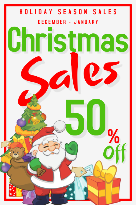 Christmas sales poster Template | PosterMyWall