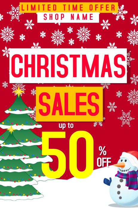 Christmas sales poster even for social media Template | PosterMyWall