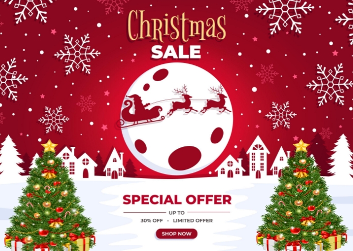 Christmas sales template | PosterMyWall