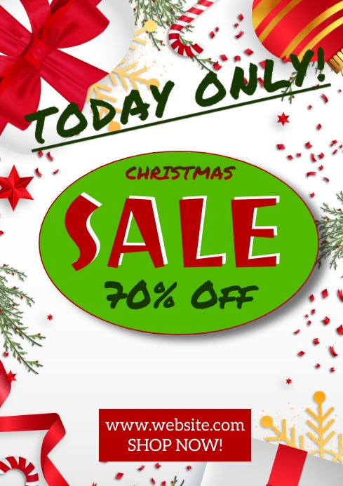 Christmas sales template | PosterMyWall