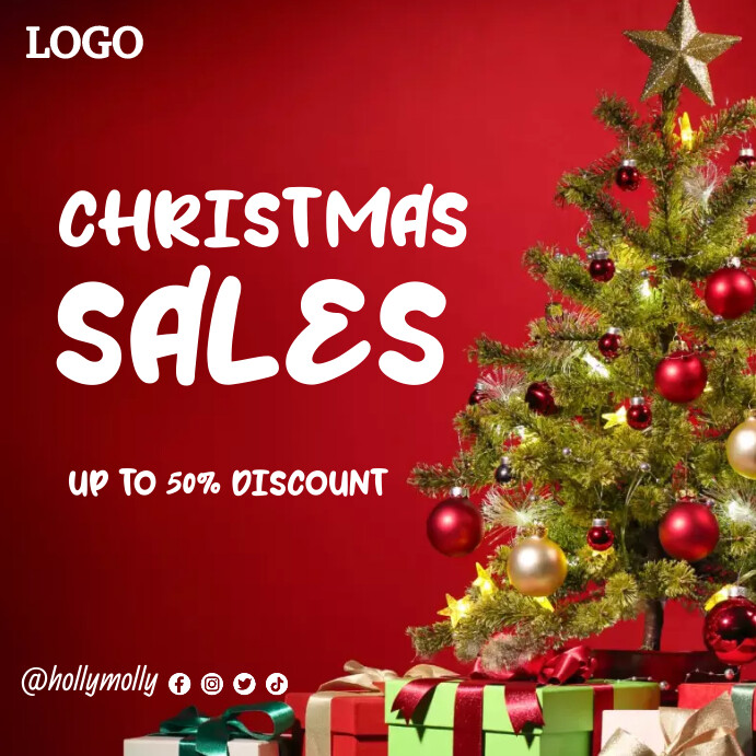 Christmas sales template | PosterMyWall