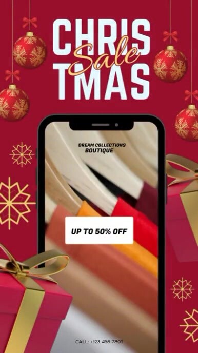 Christmas sales video template | PosterMyWall
