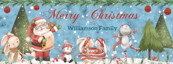 Christmas Santa Claus Banner for Facebook Template | PosterMyWall