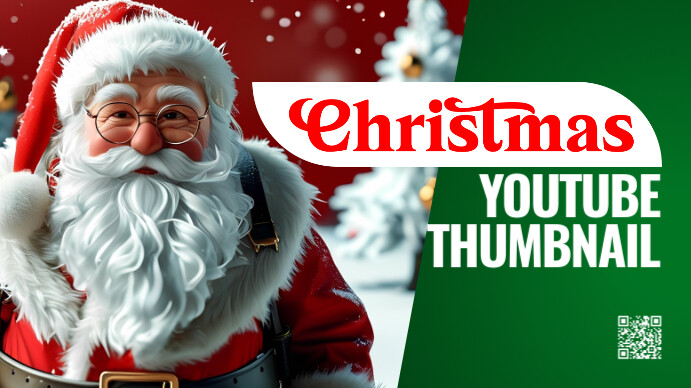 Christmas Santa Claus youtube thumbnail Template | PosterMyWall