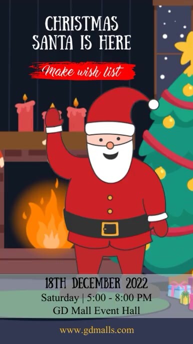 Christmas Santa Event instagram story Template | PosterMyWall