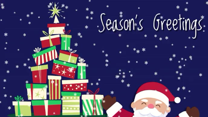 Christmas Santa Greetings Video Template | PosterMyWall
