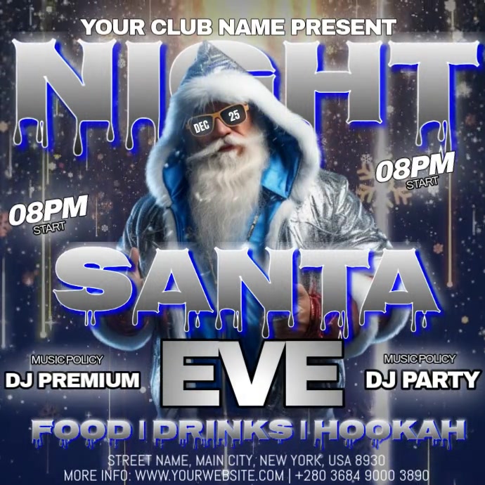 Christmas Santa Night Eve Template | PosterMyWall