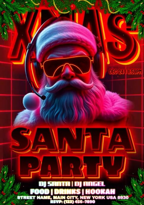 Christmas Santa Party Template | PosterMyWall