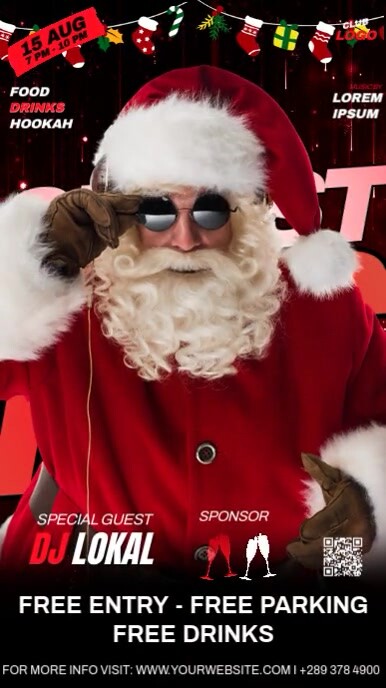 Christmas Santa Party Template | PosterMyWall