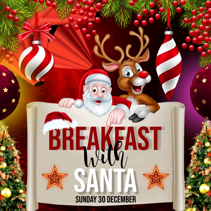 christmas santa party flyer Template | PosterMyWall