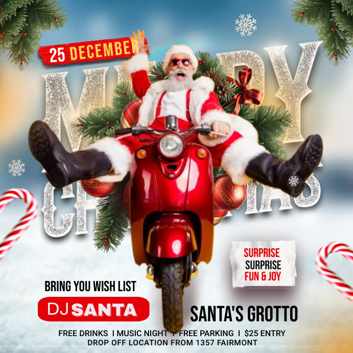 Plantilla de Christmas Santa social media post | PosterMyWall