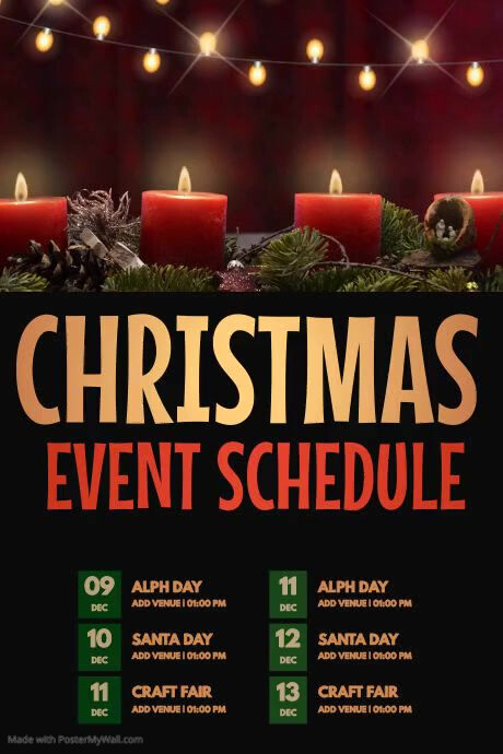Copy of Christmas schedule | PosterMyWall