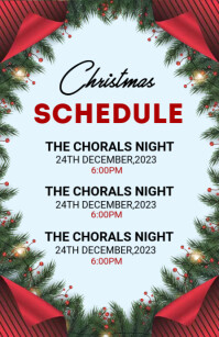 Christmas schedule Template | PosterMyWall