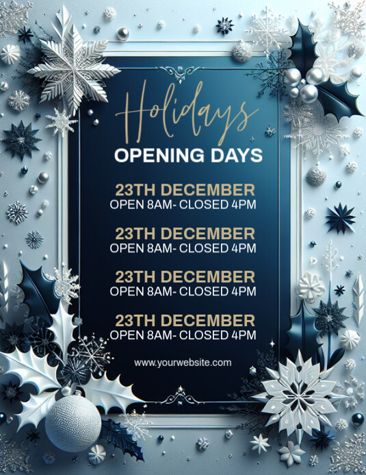 Plantilla de Christmas schedule | PosterMyWall