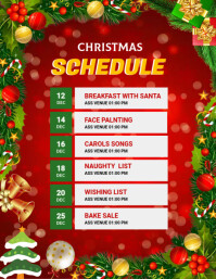 Christmas schedule Template | PosterMyWall