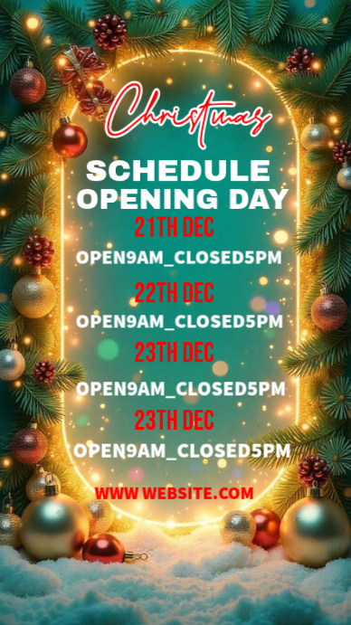 Christmas schedule Template | PosterMyWall