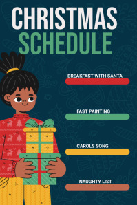 Christmas event schedule Template | PosterMyWall
