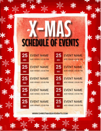 christmas event schedule Template | PosterMyWall