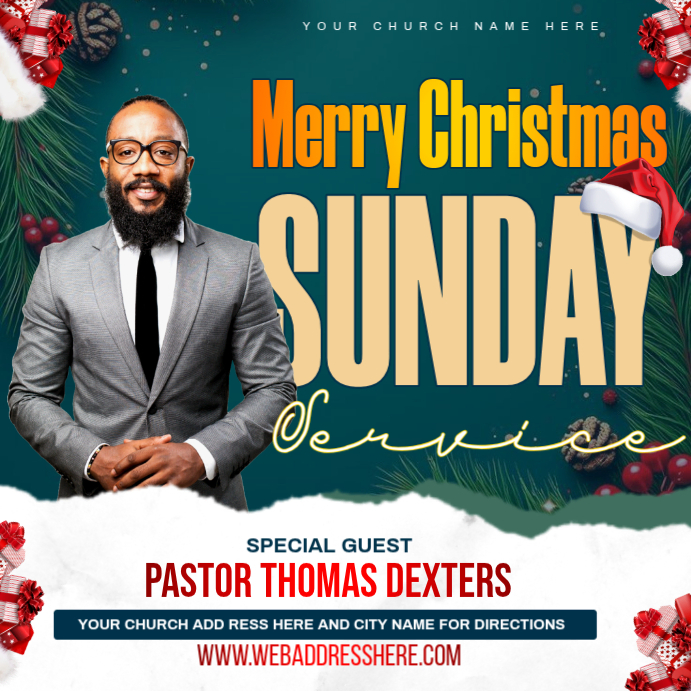Christmas Sermon Flyer Template | PosterMyWall