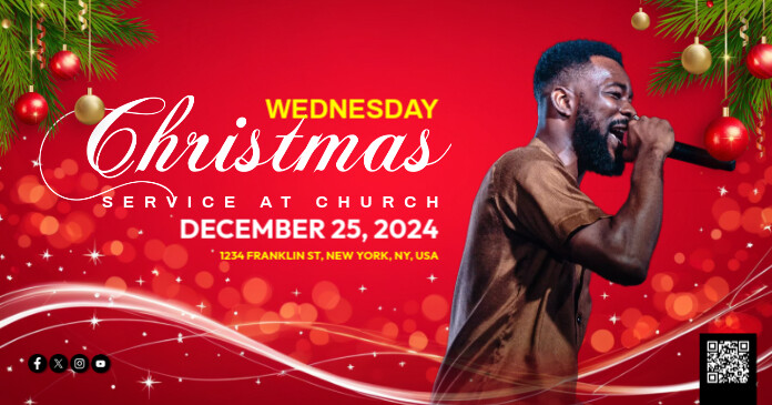 Christmas service church Template | PosterMyWall
