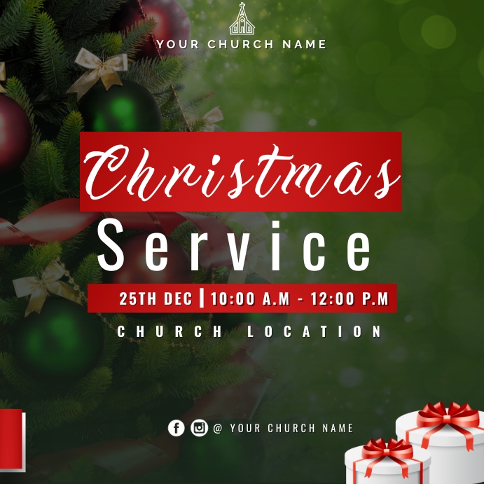 Christmas Service Template | PosterMyWall