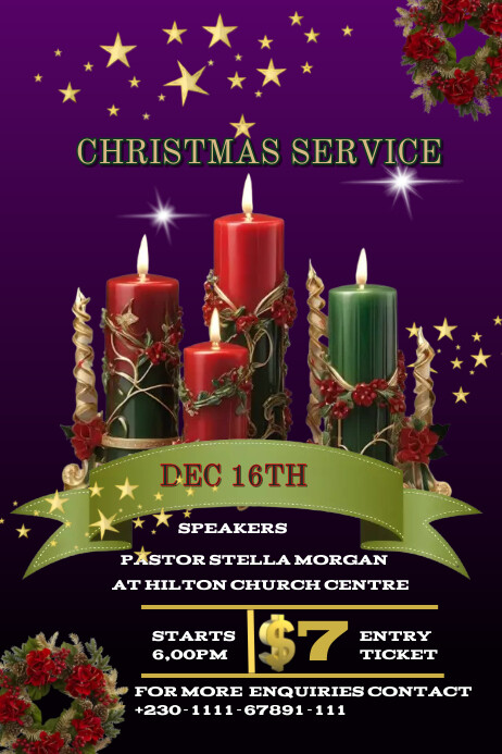 Christmas service Template | PosterMyWall