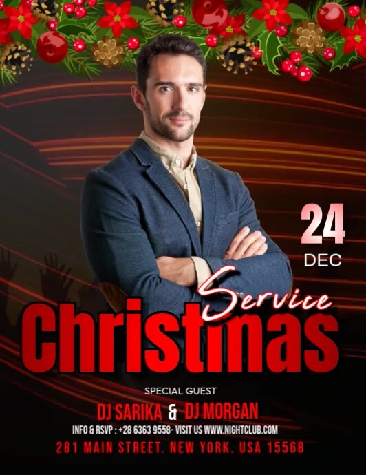 christmas Service Template | PosterMyWall
